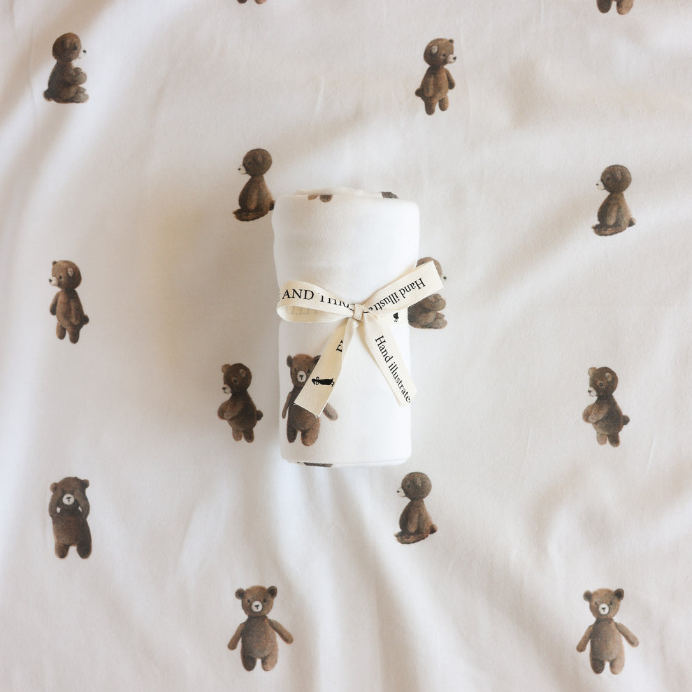 Teddy Bear Stretch Jersey Baby Wrap | Soft, Snug & Breathable – Fledge ...