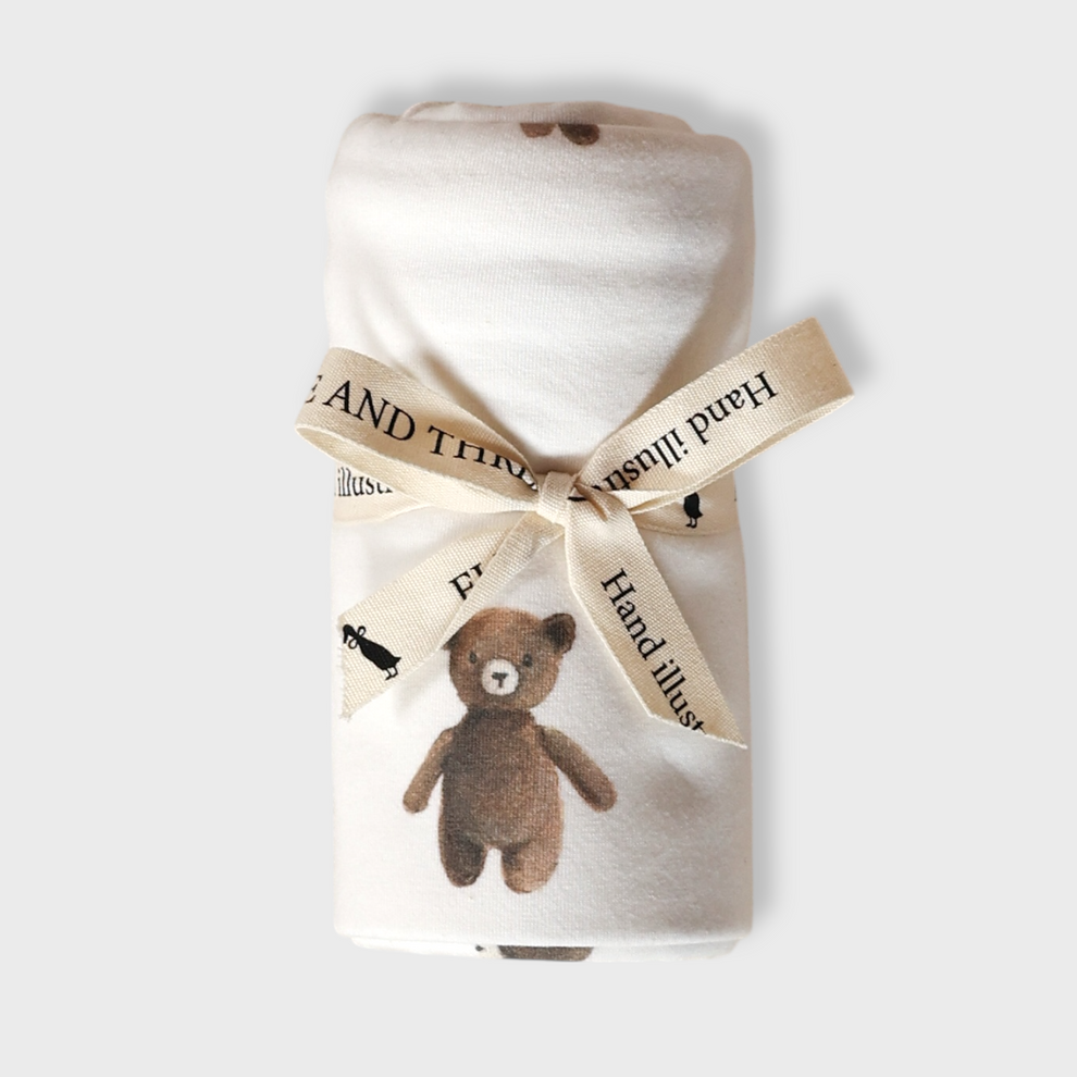 Teddy Bear Stretch Jersey Baby Wrap | Soft, Snug & Breathable – Fledge ...